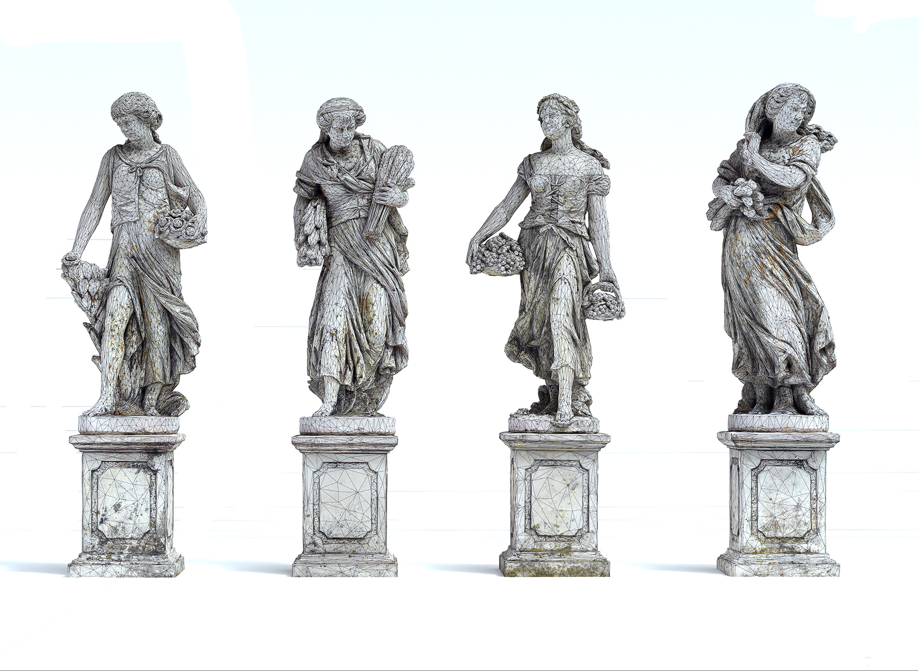 ArtStation - Ancient statues | Game Assets