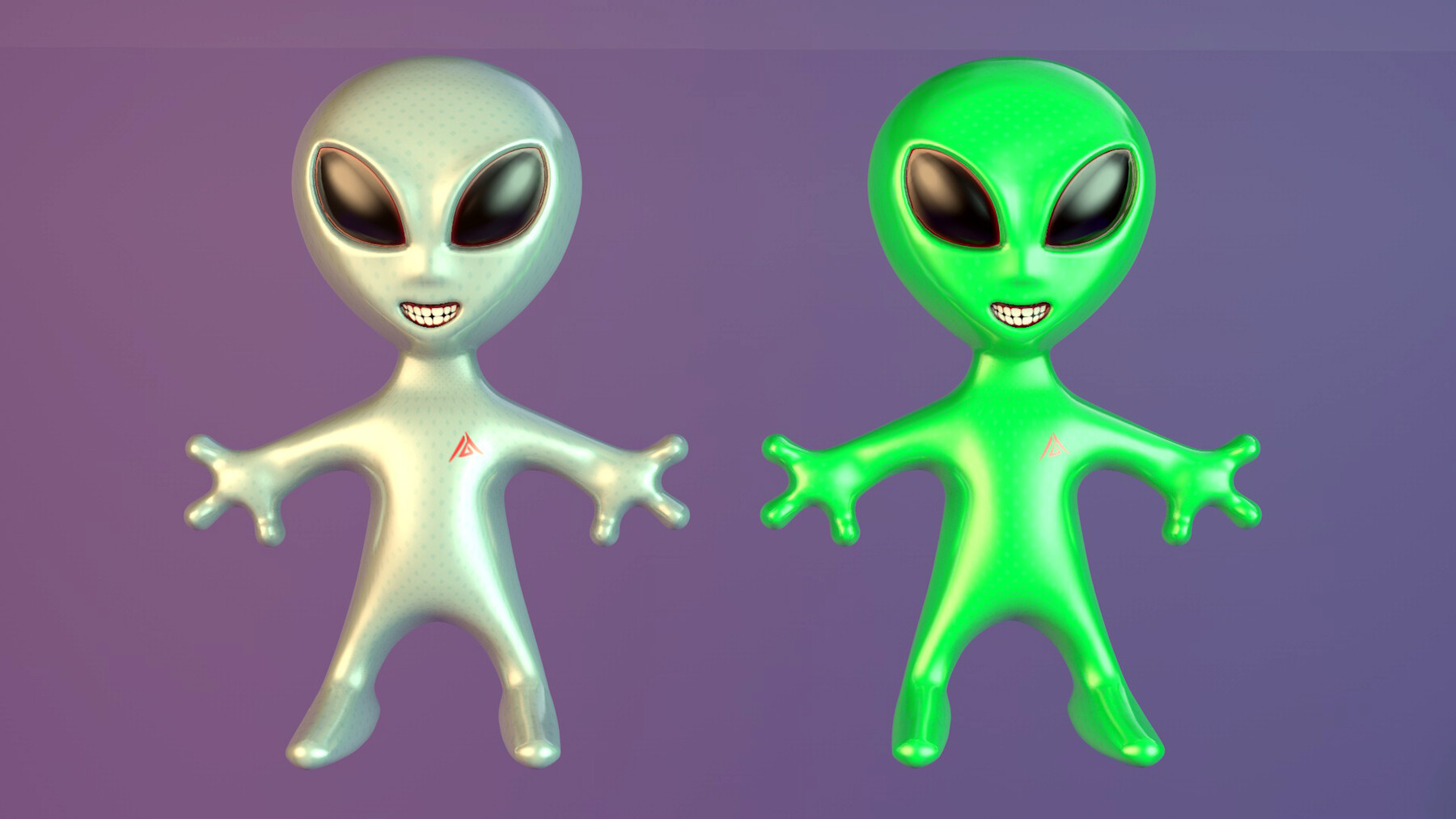 ArtStation - Gray Alien Humanoid 3D Model | Game Assets