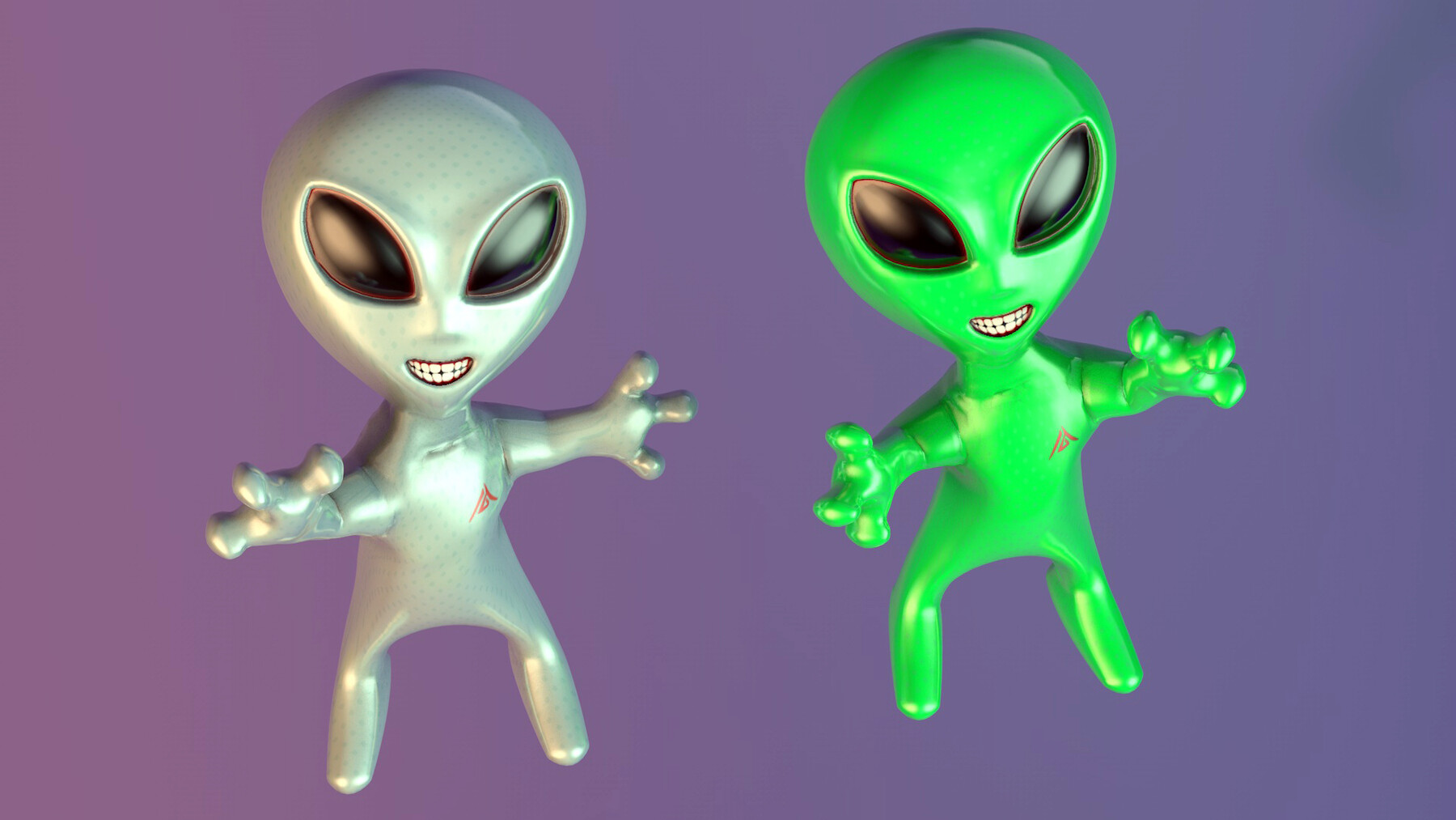 ArtStation - Gray Alien Humanoid 3D Model | Game Assets