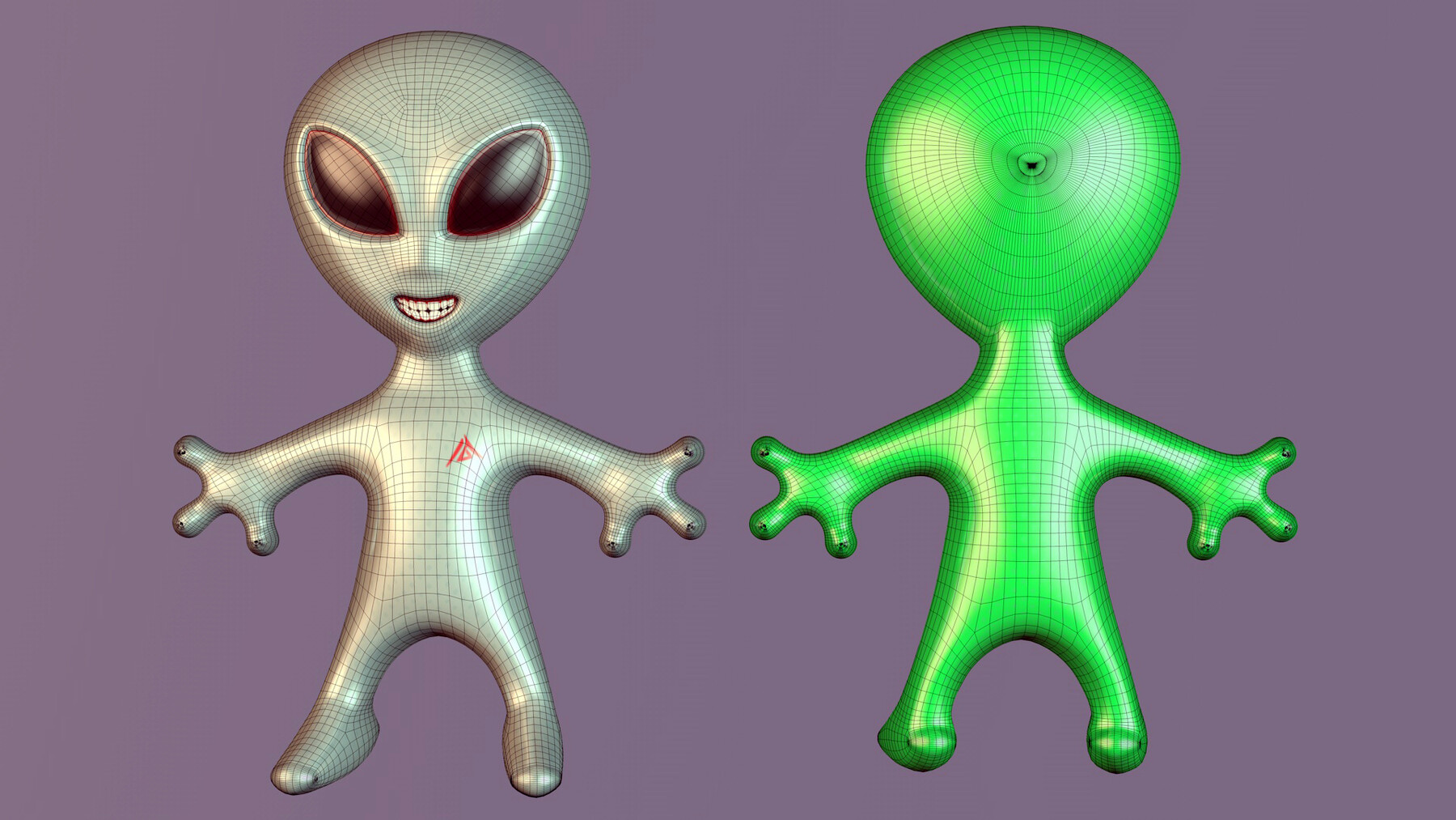 ArtStation - Gray Alien Humanoid 3D Model | Game Assets