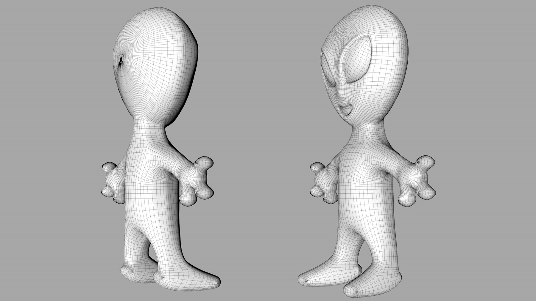 ArtStation - Gray Alien Humanoid 3D Model | Game Assets