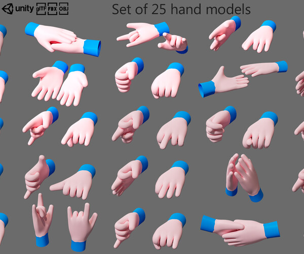 ArtStation - Cartoon hands | Game Assets