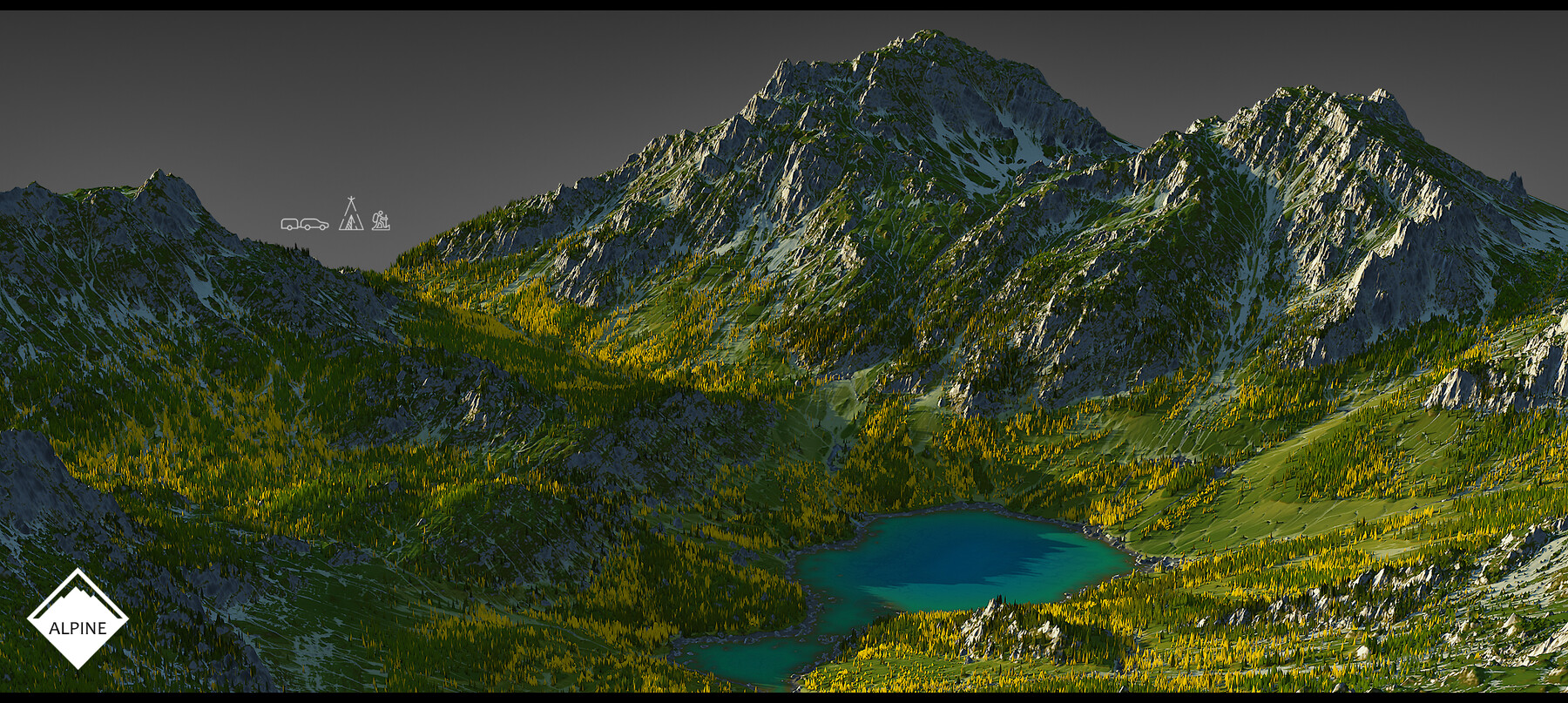 ArtStation - Autumn Lake Landscape (World Machine) | Game Assets