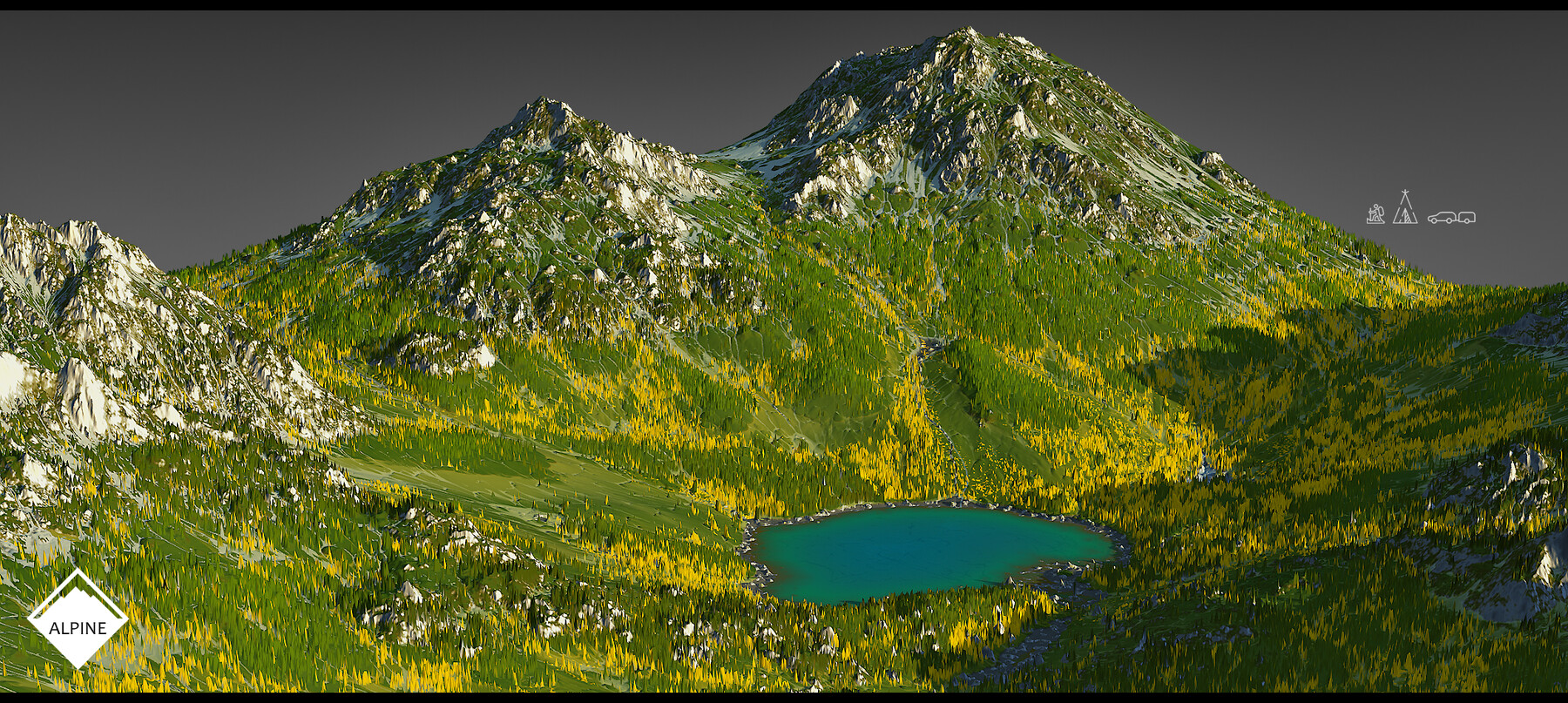 ArtStation - Autumn Lake Landscape (World Machine) | Game Assets