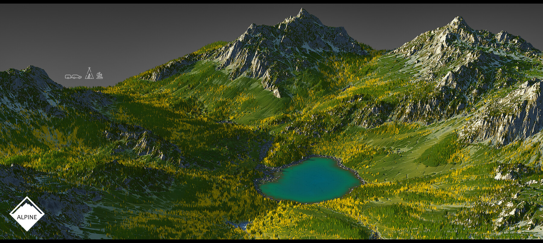 ArtStation - Autumn Lake Landscape (World Machine) | Game Assets