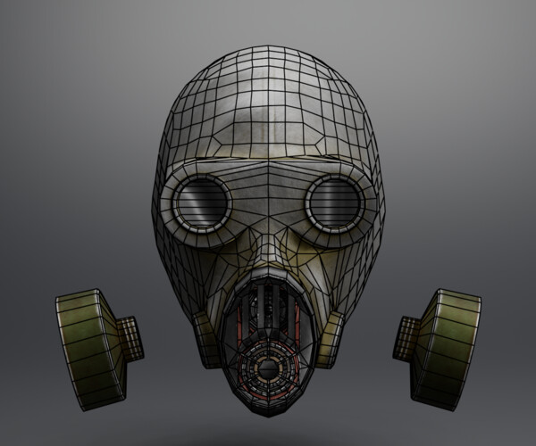 ArtStation - Gas mask STALKER ubludok Low-poly 3D model | Game Assets