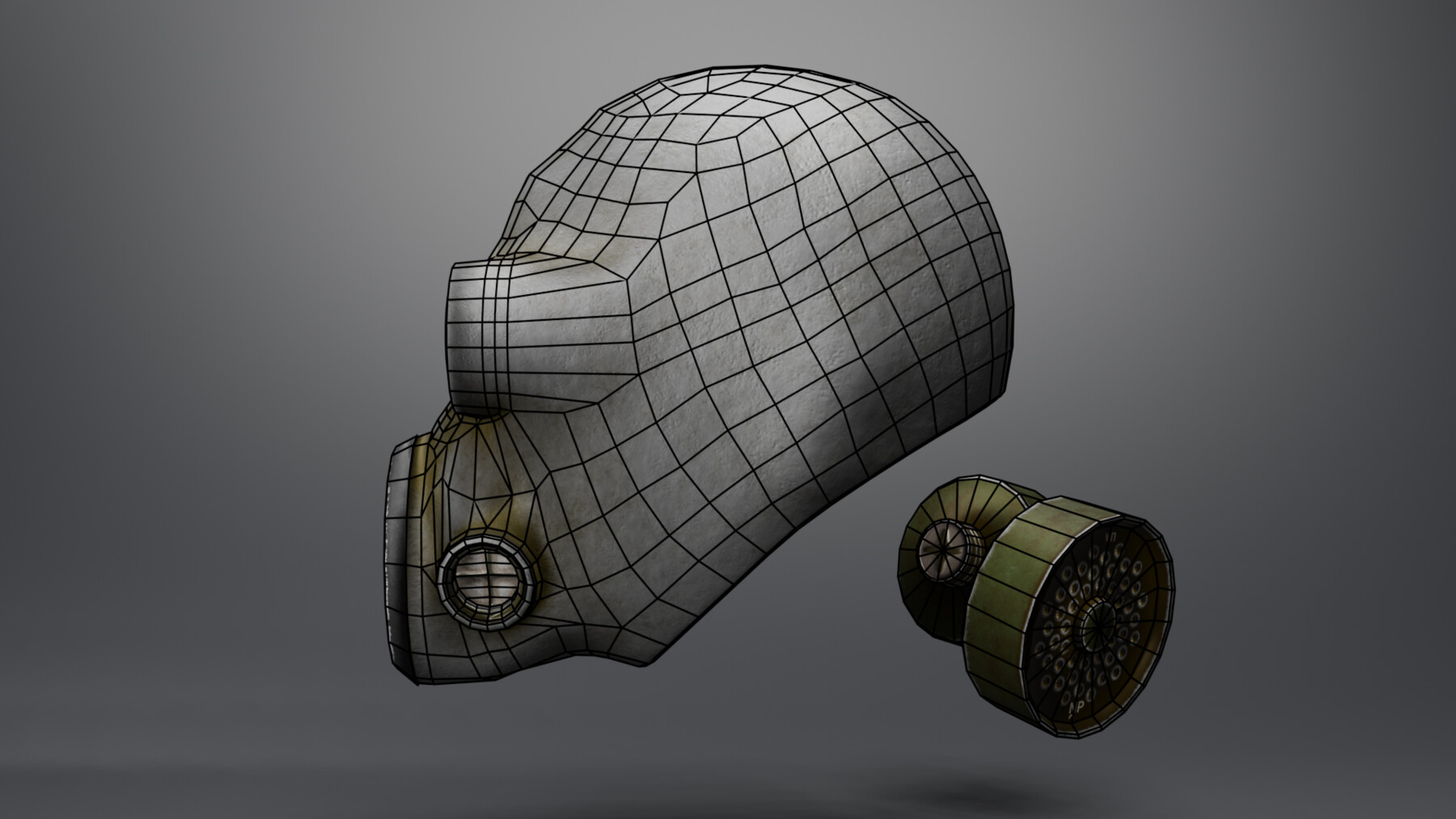ArtStation - Gas mask STALKER ubludok Low-poly 3D model | Game Assets