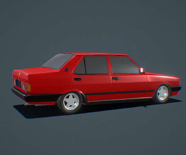 ArtStation - Fiat-Tofaş Sedan Car 3D Model | Resources