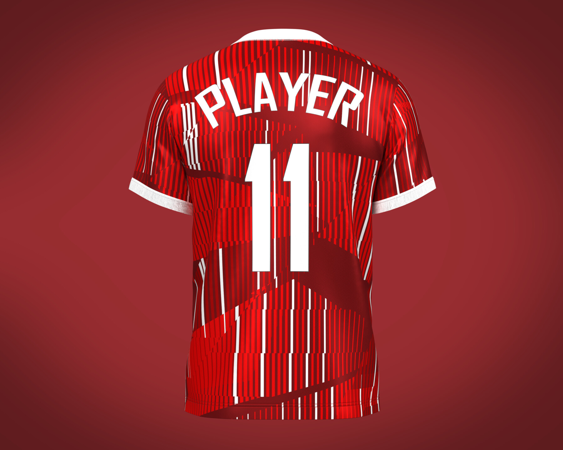 ArtStation - Soccer Football Wine Red color Jersey Player-11 | Resources
