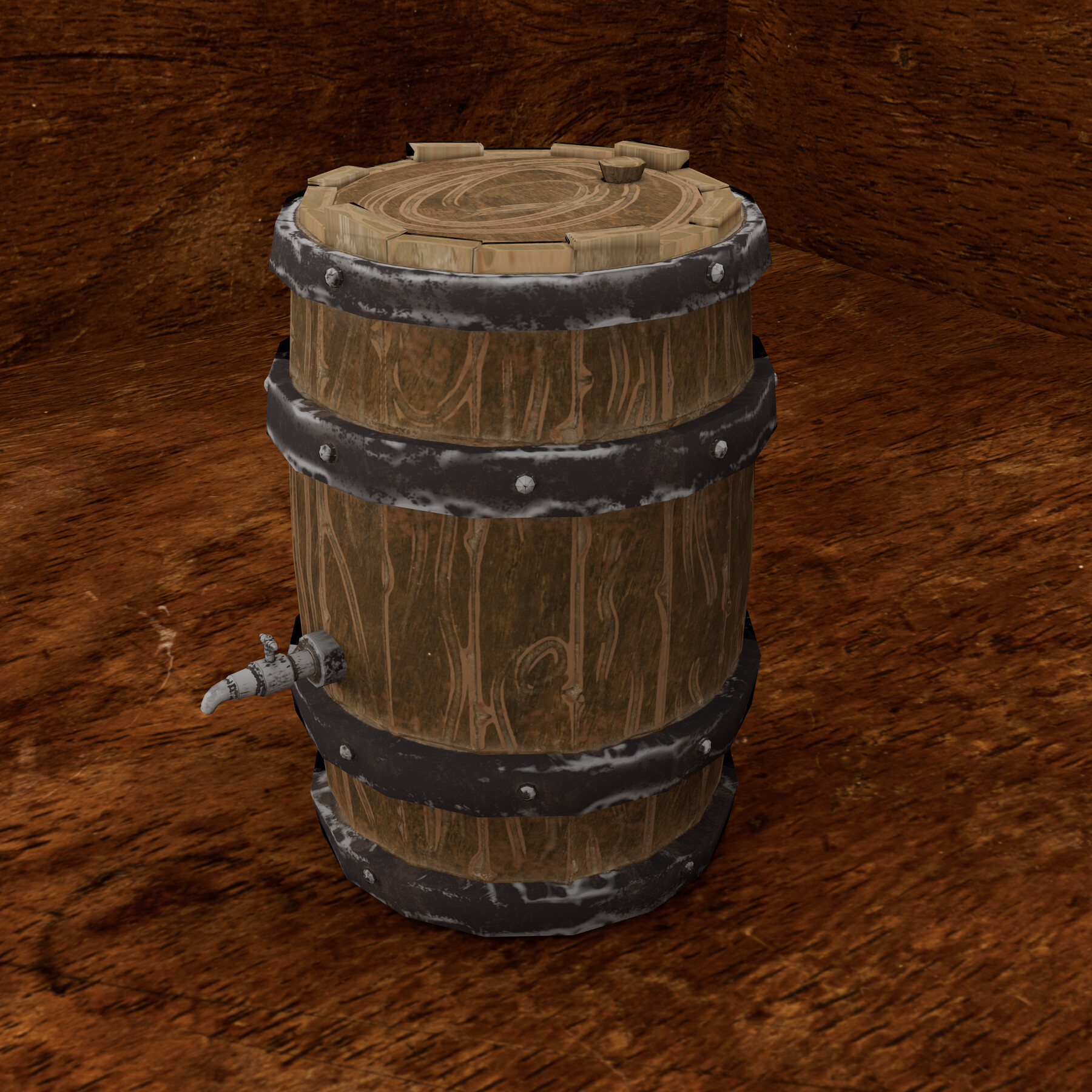 ArtStation - wooden barrel | Game Assets