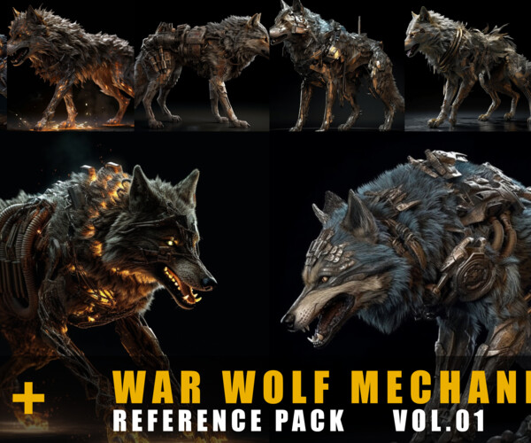 ArtStation - 100+ War Wolf Mechanical - References Pack | Vol.01 | Artworks