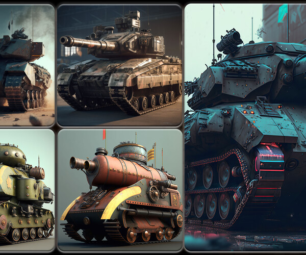 ArtStation - 200 Tank Reference Pack | 4K | v.1 | Artworks
