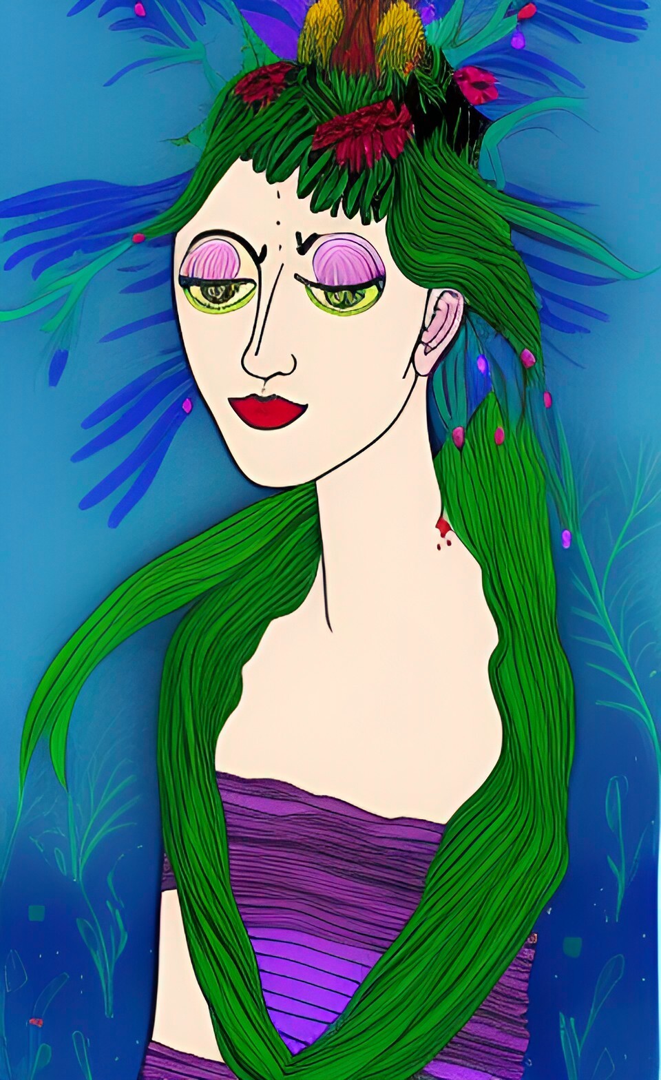 ArtStation - portrait of a fantasy flower, in style of kukula 16750 jpg ...