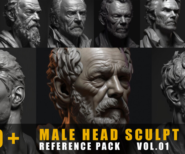 ArtStation - 300+ Male Head Sculpt - References Pack | Vol.01 | Artworks