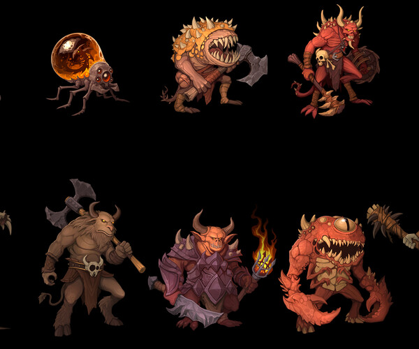ArtStation - Demonic Creatures 03 | Game Assets