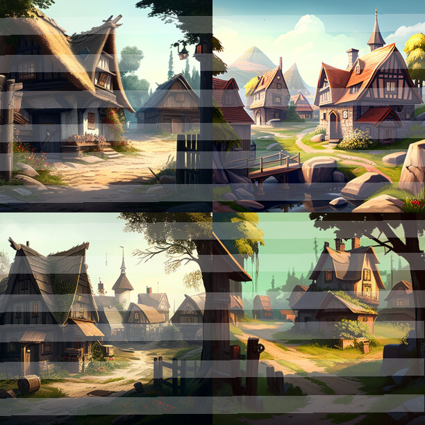 ArtStation - Village Backgrounds | Artworks