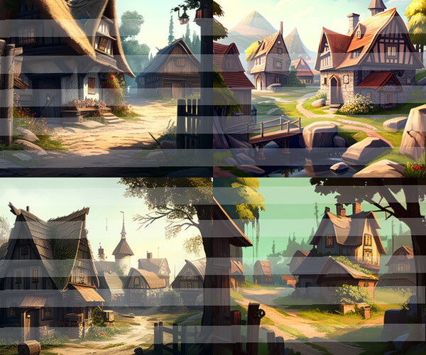 ArtStation - Village Backgrounds | Artworks