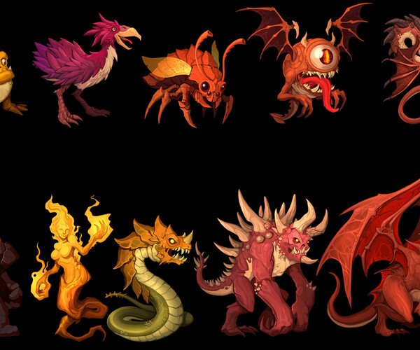 ArtStation - Lava Creatures | Game Assets