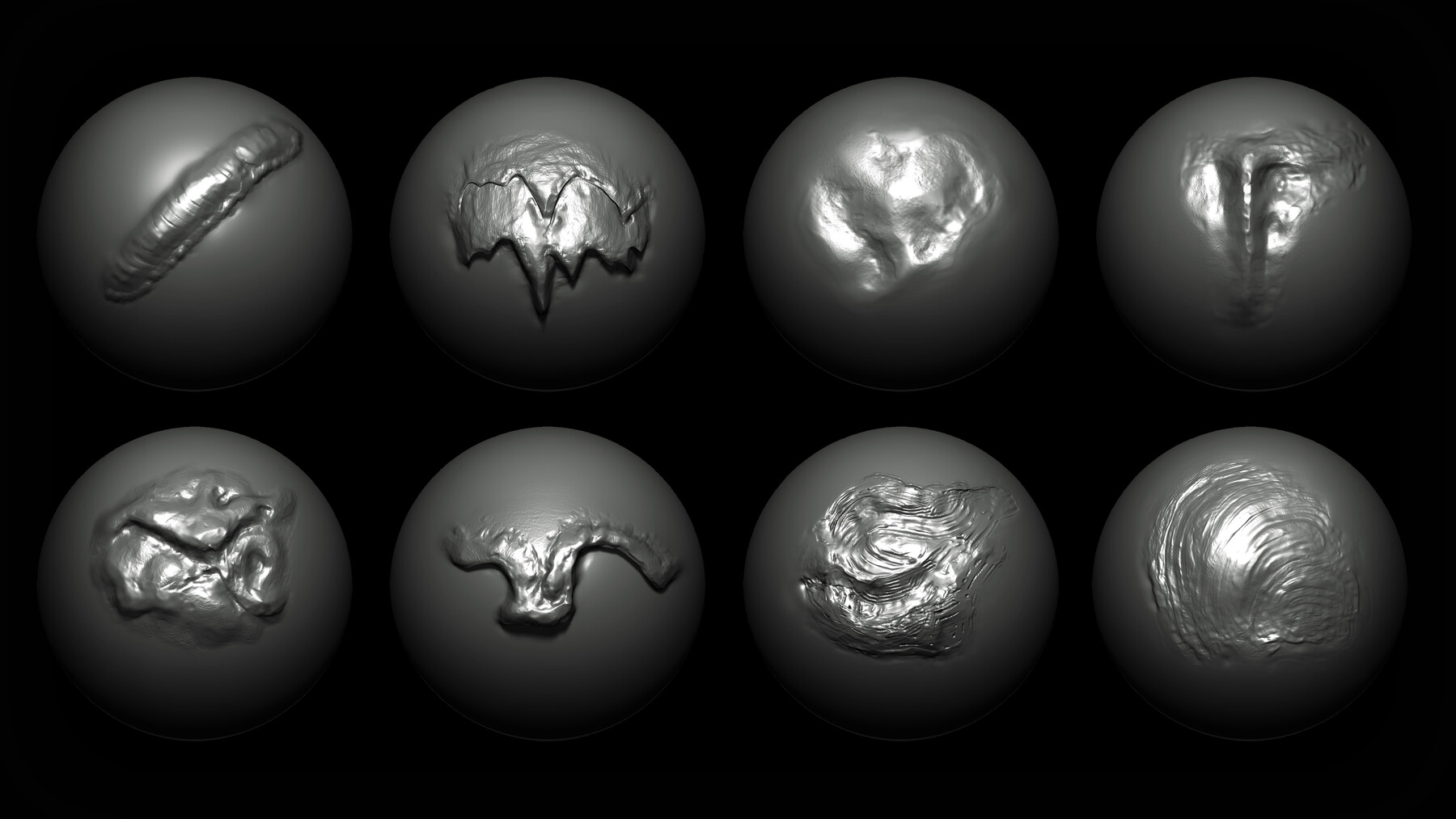 ArtStation - Zbrush + Blender - 40 Metal Damage Brushes | Brushes