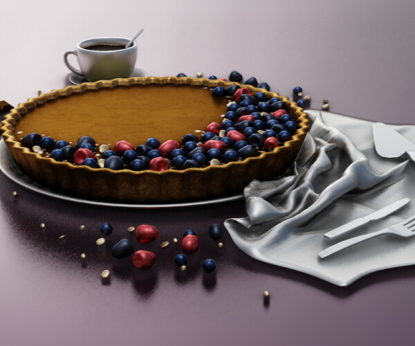 ArtStation - Chocolate cake 3d model | Game Assets