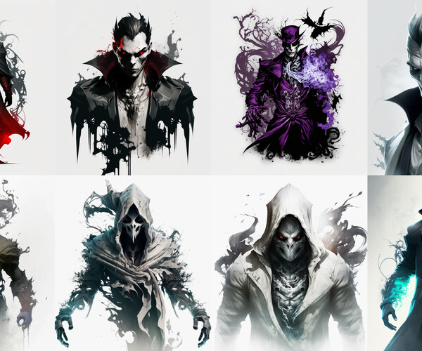 ArtStation - White Terror - 100 Ghosts in 8k Resolution | Artworks