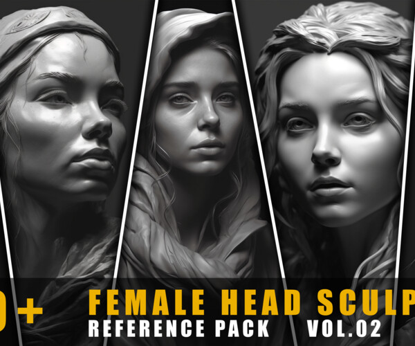 ArtStation - 300+ Female Head Sculpt - References Pack | Vol.02 | Artworks