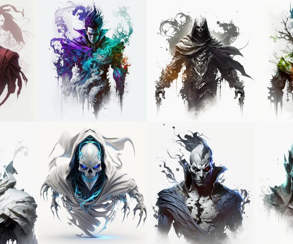 ArtStation - White Terror - 100 Ghosts in 8k Resolution | Artworks