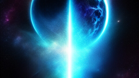 ArtStation - Sci-fi Universe landscape - Space with a planet - Blue ...