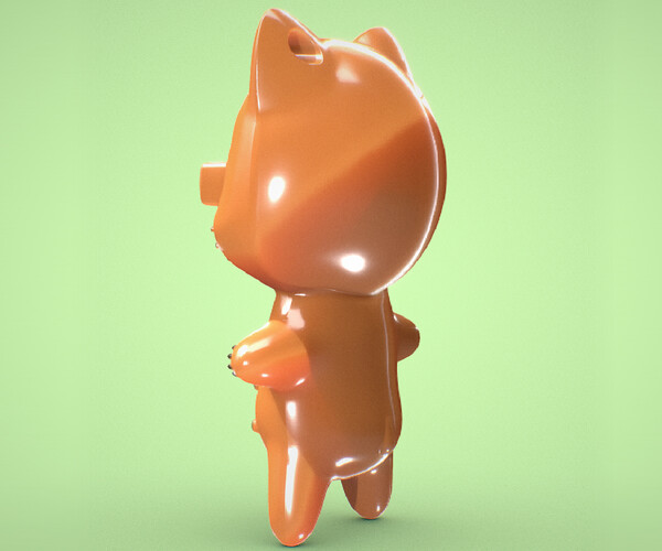 ArtStation - Cat Mascot, Keychain, Keyring STL file for 3D print ...