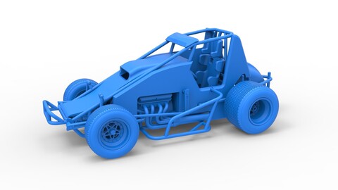 ArtStation - 3D printable Diecast Sprint car Scale 1:25 | Resources