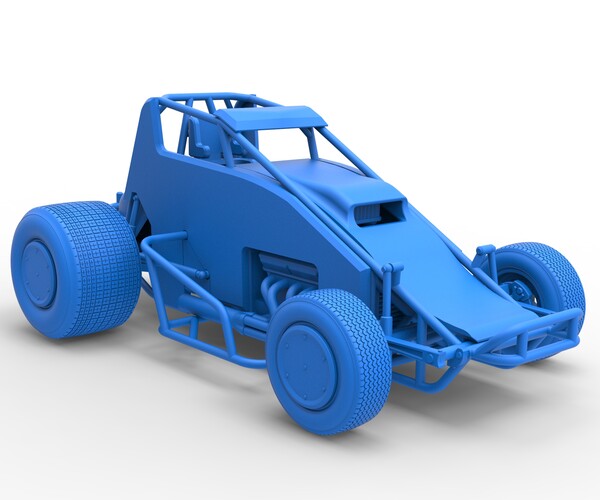 ArtStation - 3D printable Diecast Sprint car Scale 1:25 | Resources