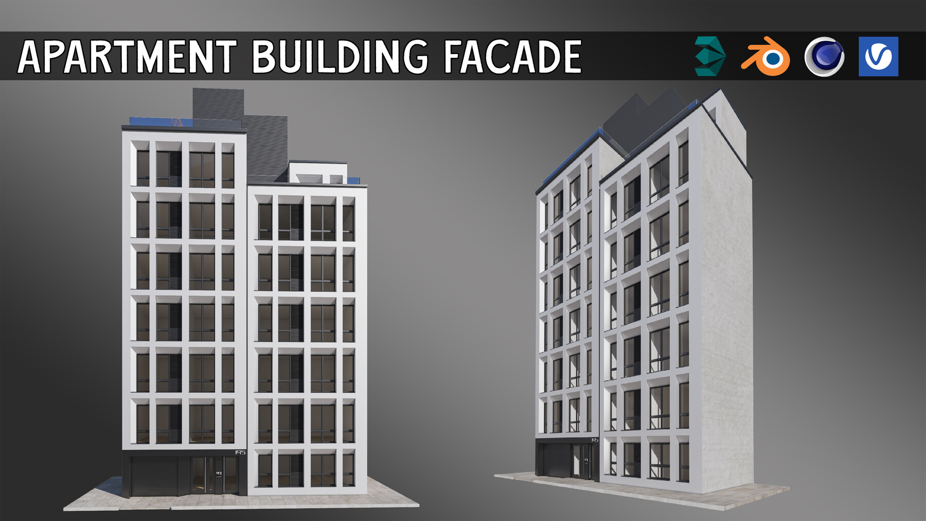 ArtStation - Apartment Building Facade 01 | Resources