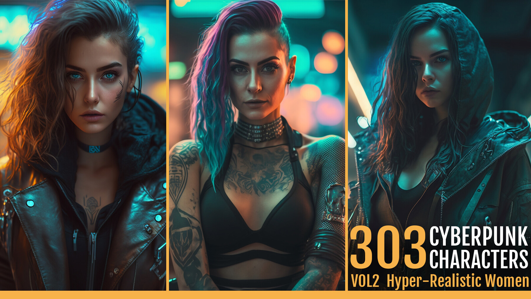 ArtStation - 303 Cyberpunk Character VOL2 [Hyper-Realistic women] | Artworks