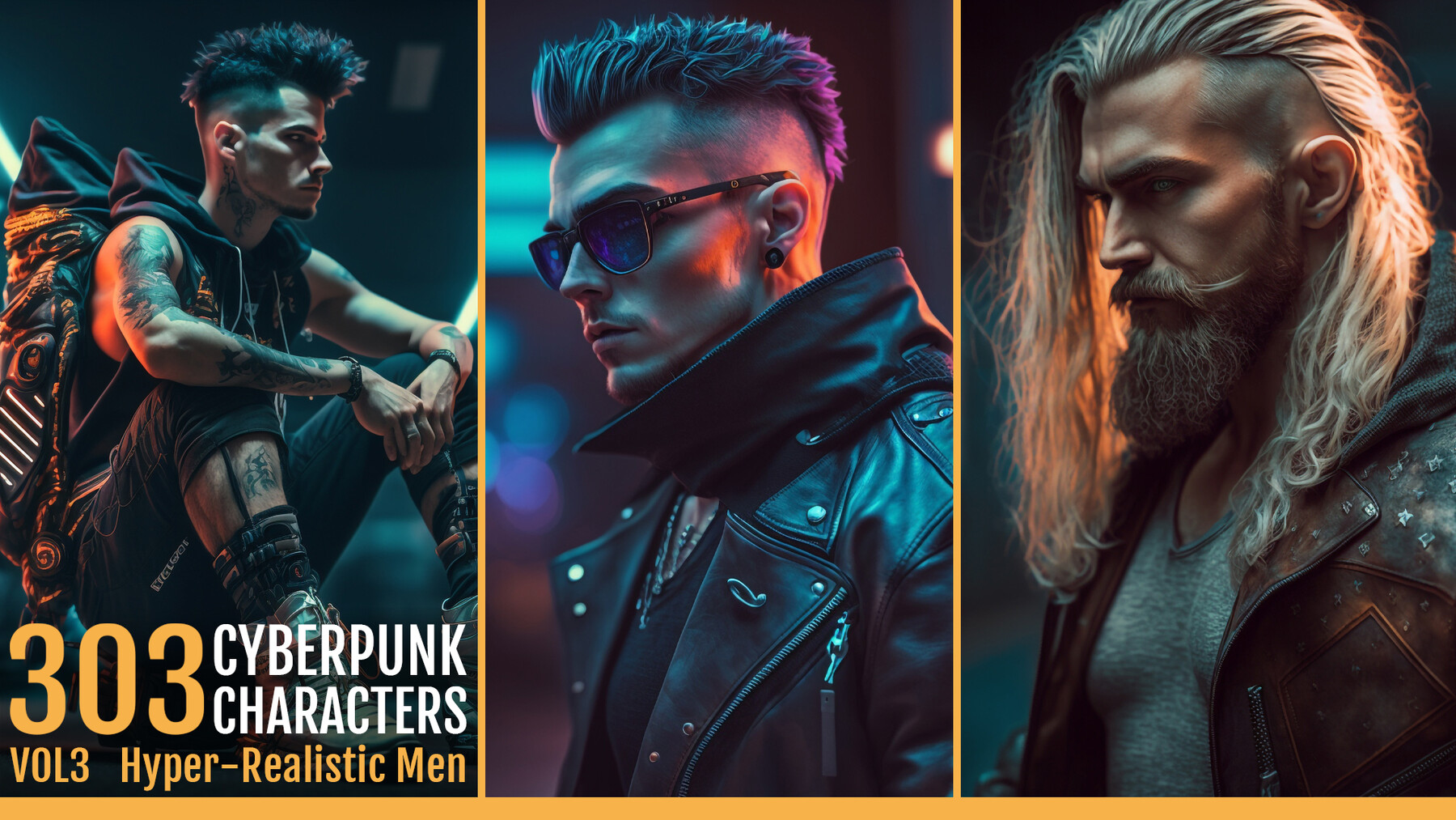 ArtStation - 303 Cyberpunk Character VOL3 [Hyper-Realistic men] | Artworks