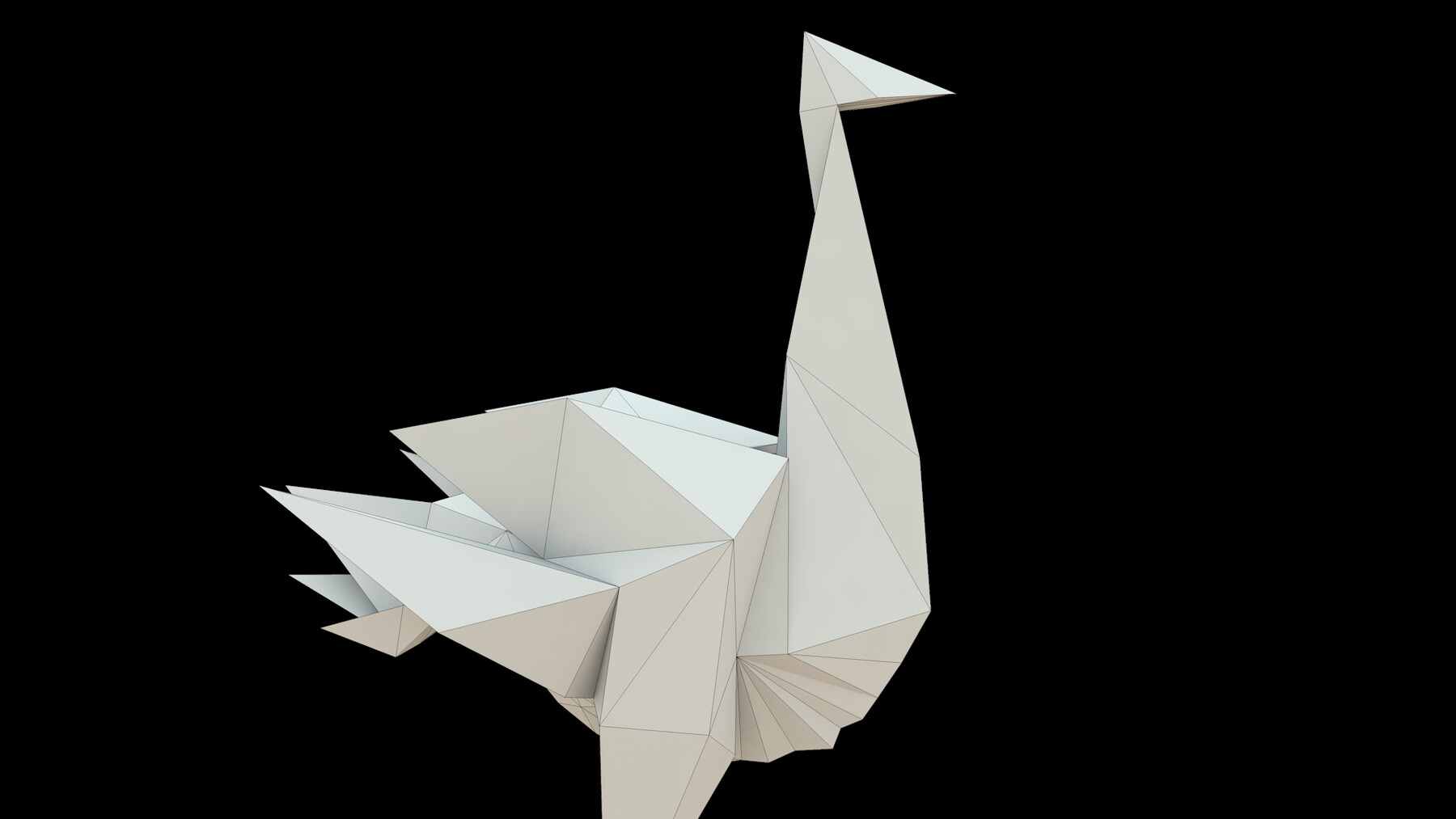 ArtStation - Ostrich in Origami style | Resources