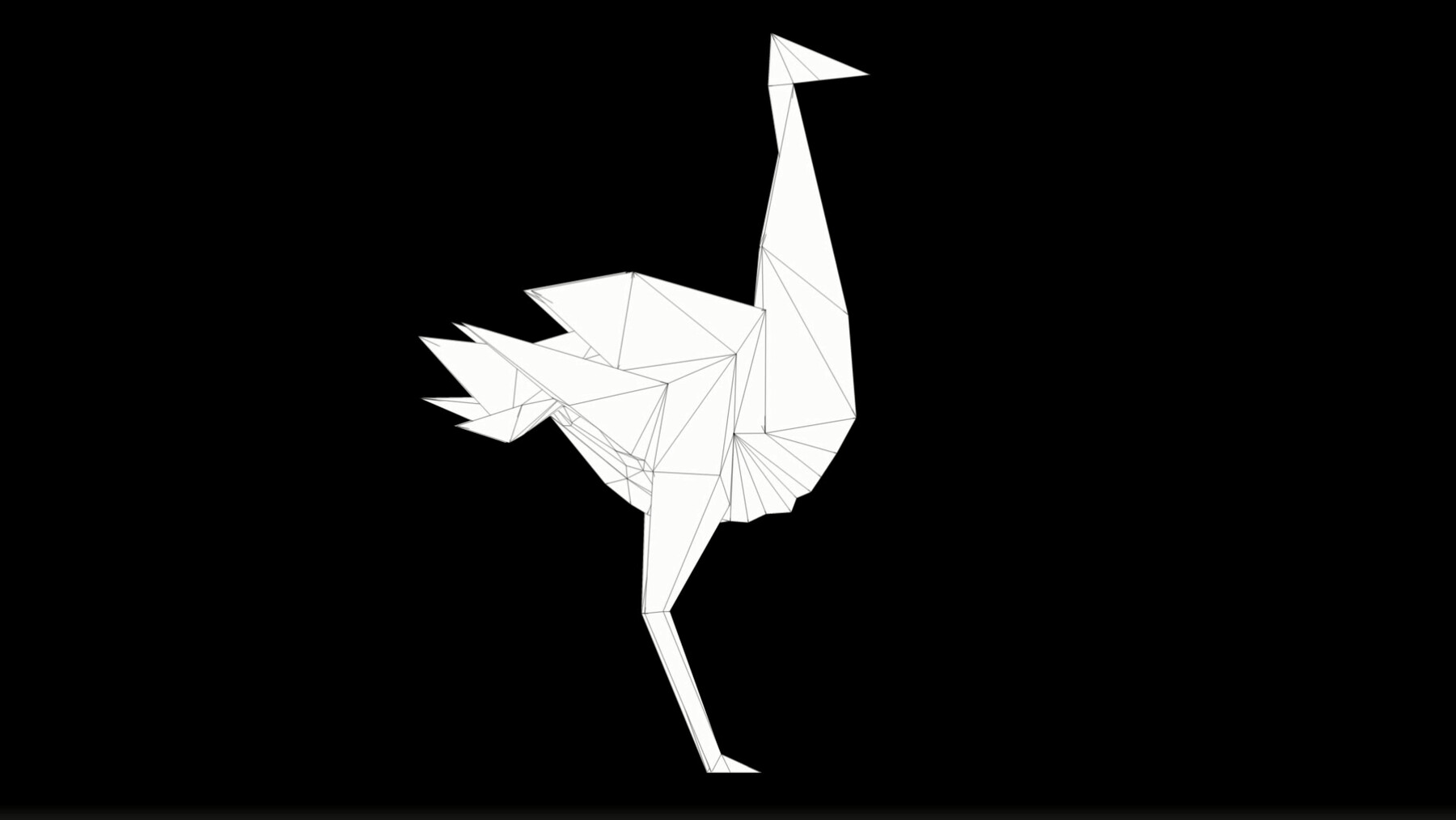 ArtStation - Ostrich in Origami style | Resources