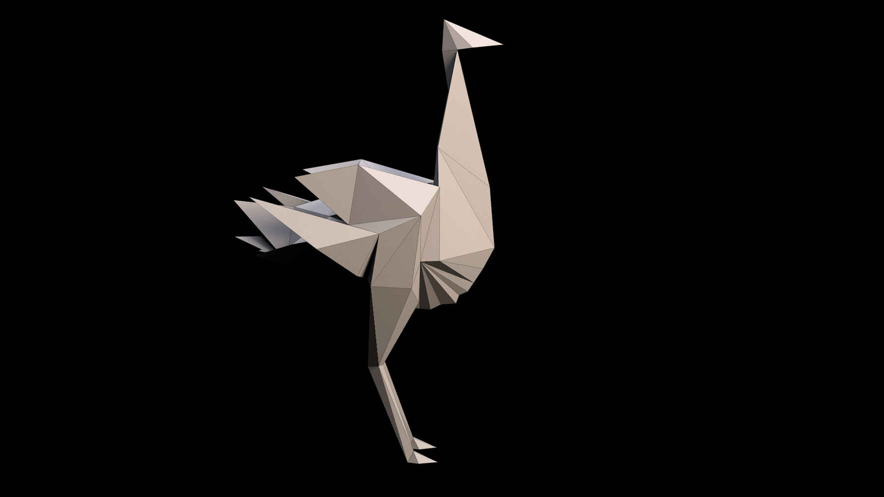 ArtStation - Ostrich in Origami style | Resources