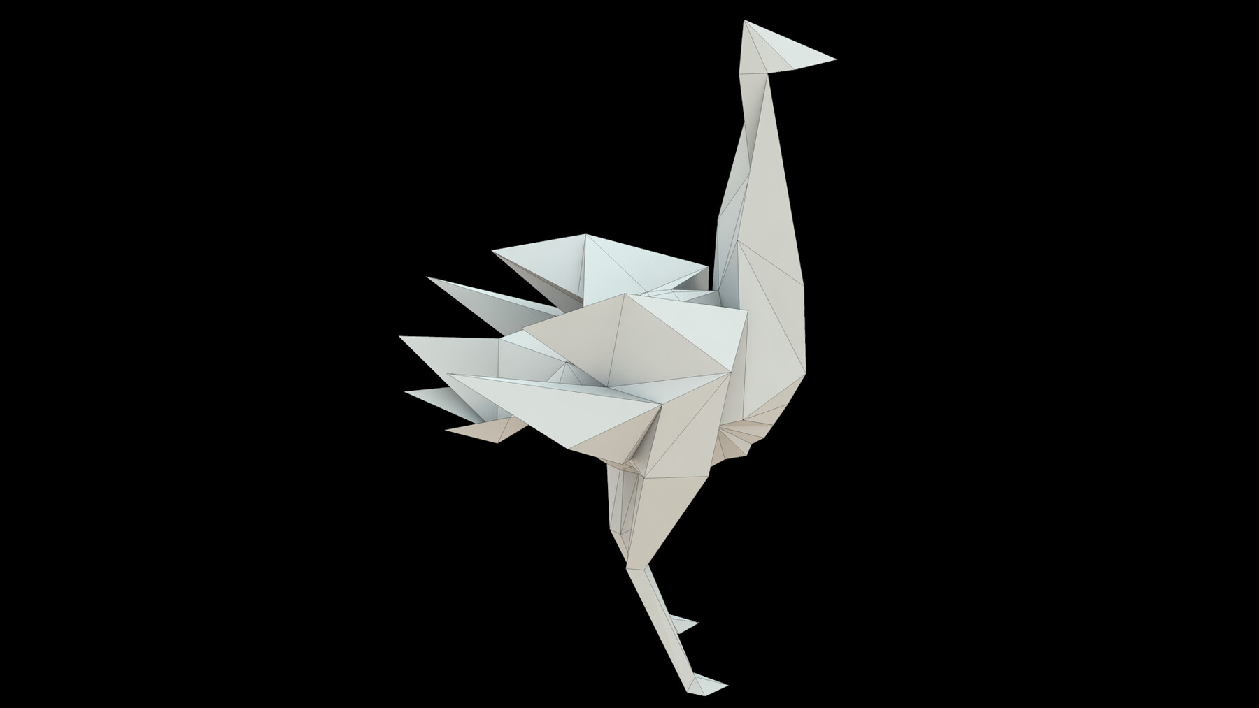 ArtStation - Ostrich in Origami style | Resources
