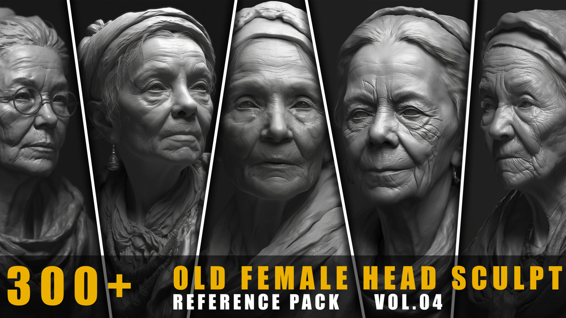 ArtStation - 300+ Old Female Head Sculpt - References Pack | Vol.04 ...