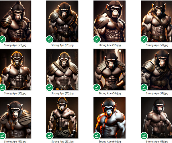 ArtStation - 101 arts - Strong Body Ape - Concept Reference Pack Vol.02 ...