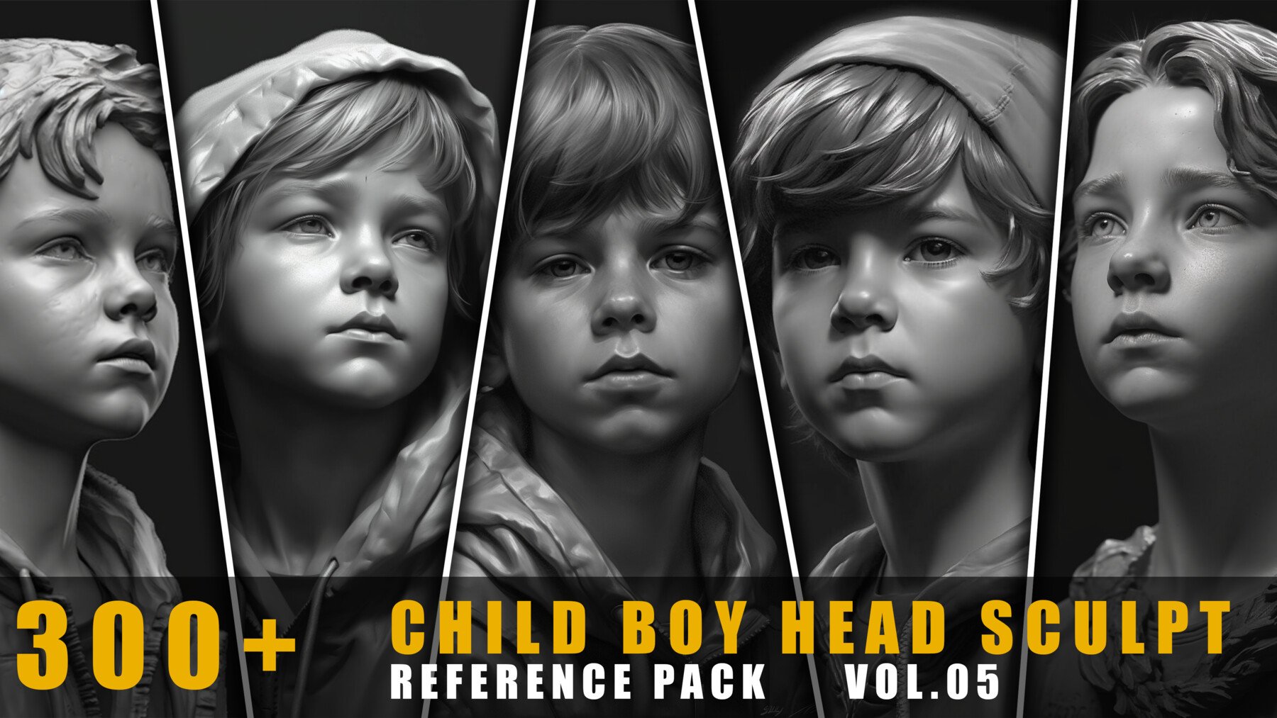ArtStation - 300+ Child Boy Head Sculpt - References Packs Vol.05 ...