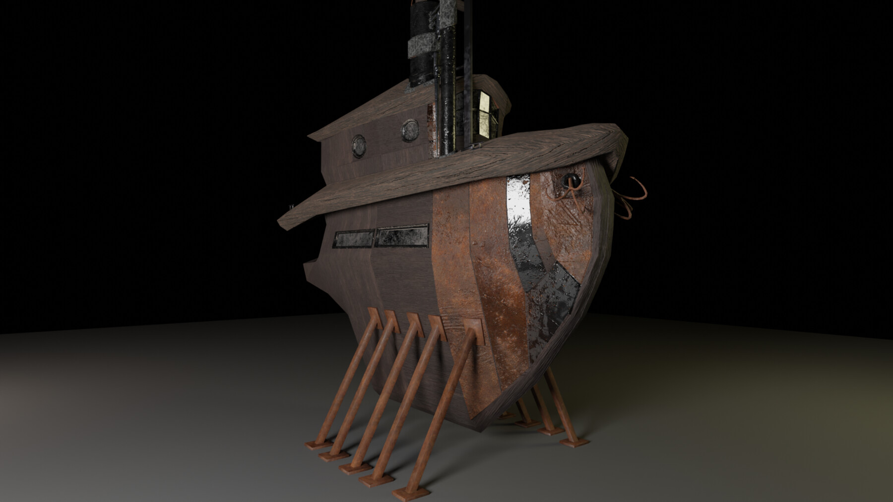 ArtStation - Post Apocalyptic Ship 01 | Game Assets