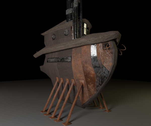 ArtStation - Post Apocalyptic Ship 01 | Game Assets
