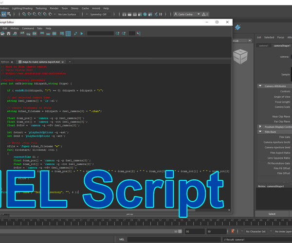 ArtStation - Maya to Nuke camera export | Resources