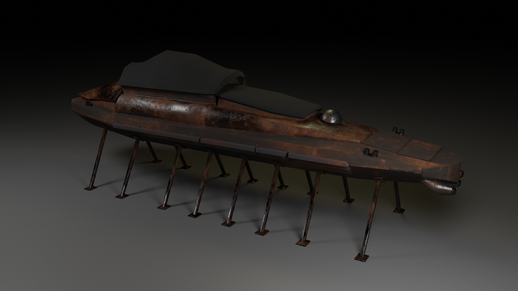 ArtStation - Post Apocalyptic Speed Boat 02 | Game Assets