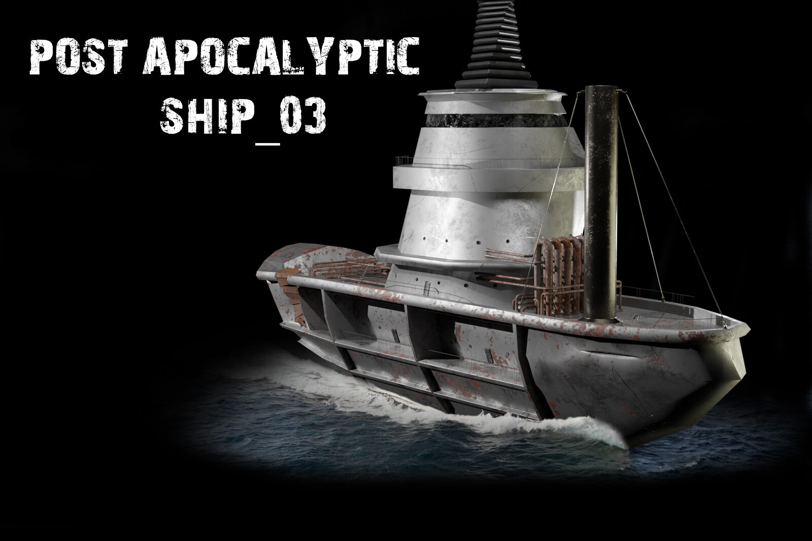 ArtStation - Post Apocalyptic Ship 03 | Game Assets