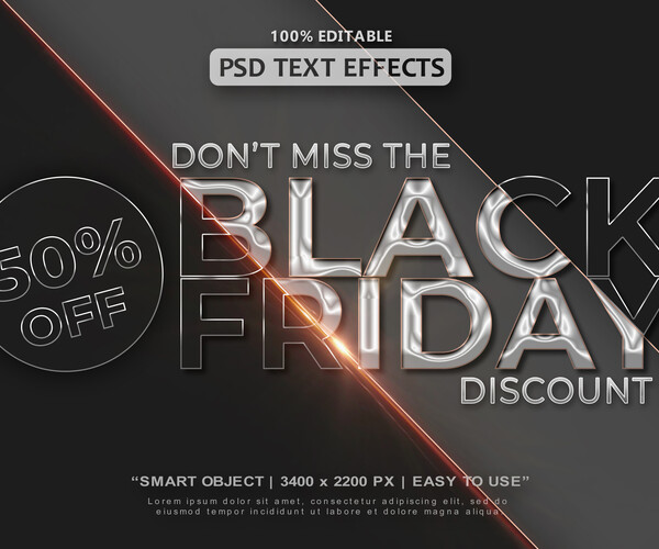 ArtStation - Black Friday PSD fully editable text effect. Layer style ...