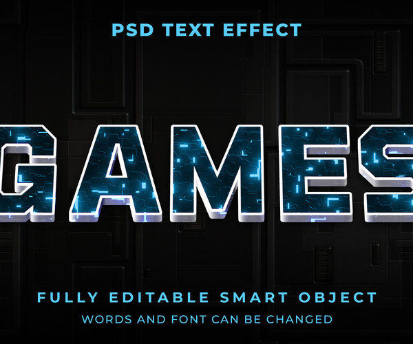 ArtStation - Games PSD fully editable text effect. Layer style PSD ...