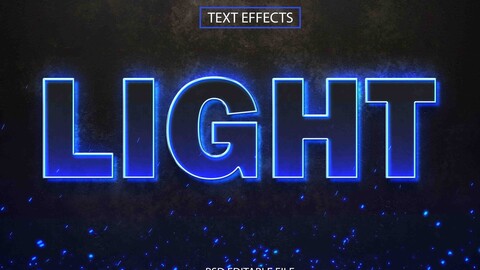 ArtStation - Light PSD fully editable text effect. Layer style PSD ...