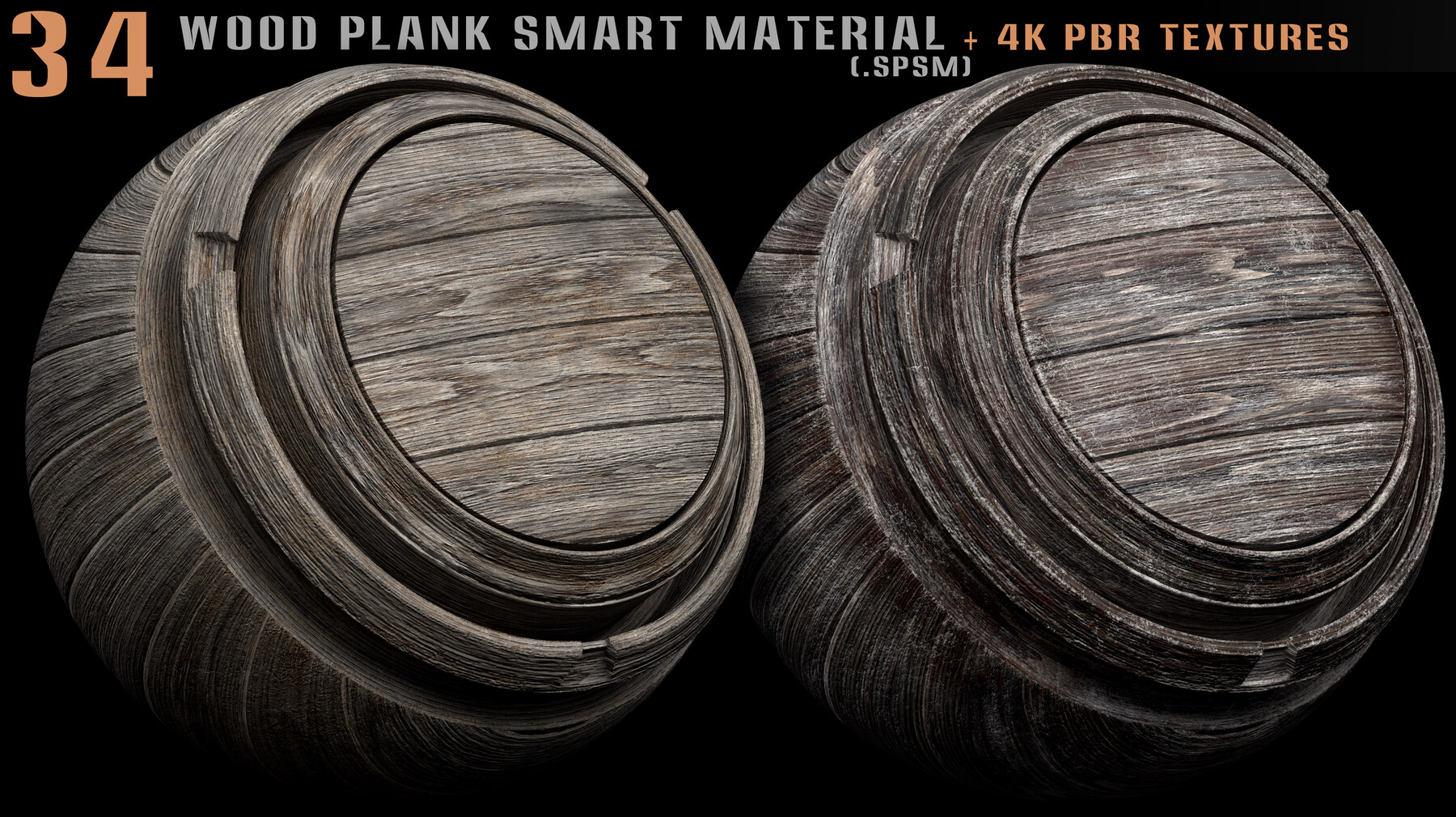 ArtStation - 34 Wood plank smart material + 4k PBR textures - Vol 11 ...